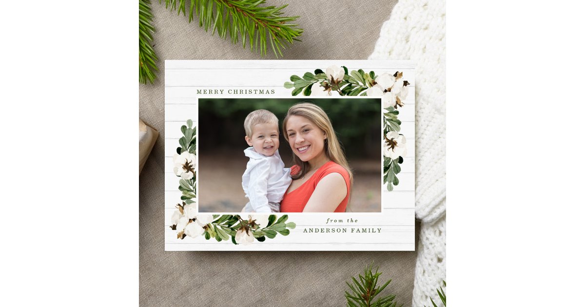 Southern Charm | Holiday Photo Postcard | Zazzle
