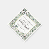 Southern Country Cotton Boll Botanical Rustic Wood Napkins | Zazzle