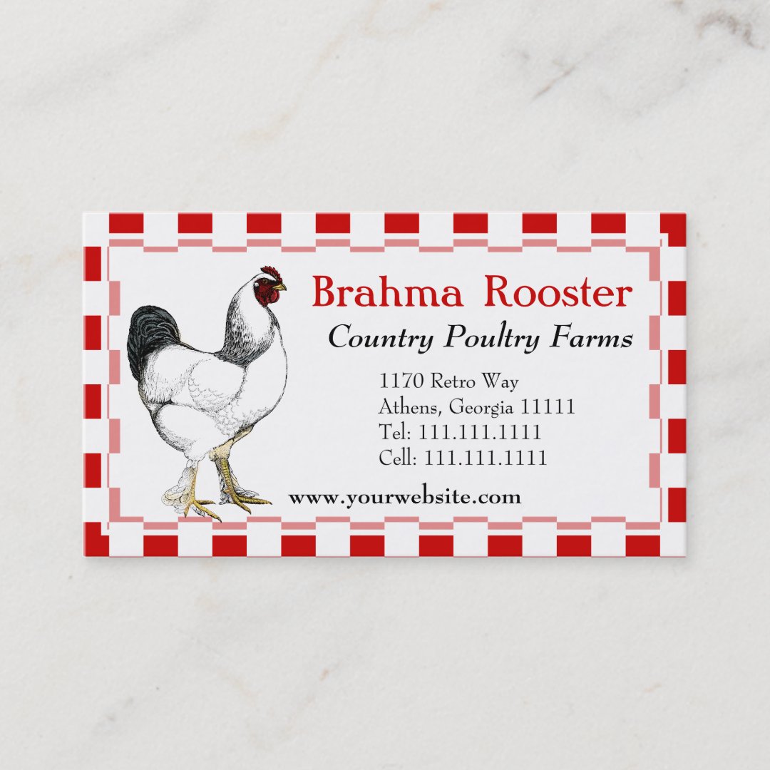 Southern Fried Chicken Restaurant Poultry Farm Business Card | Zazzle