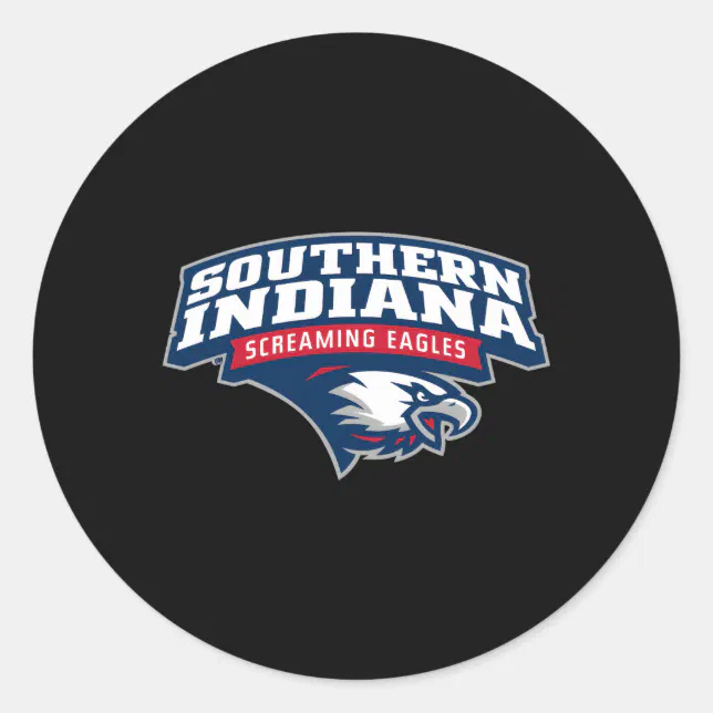 Southern Indiana Screaming Eagles Icon Classic Round Sticker | Zazzle