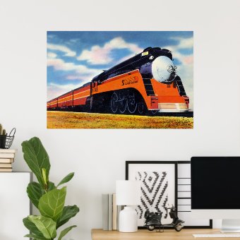 Southern Pacific Streamlined Train "Sunbeam" Poster | Zazzle