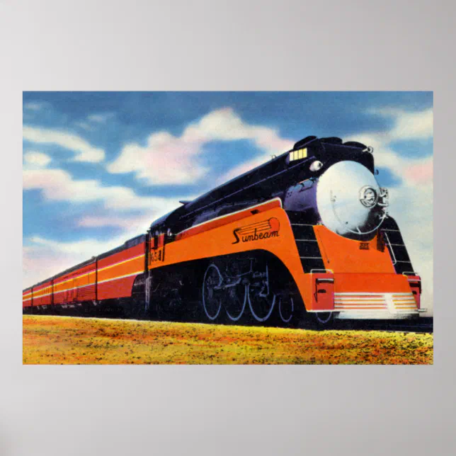 Southern Pacific Streamlined Train "Sunbeam" Poster | Zazzle