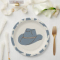 Southern Rodeo Blue Cowboy Birthday Paper Plates | Zazzle
