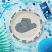 Southern Rodeo Blue Cowboy Birthday Paper Plates | Zazzle