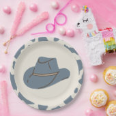 Southern Rodeo Blue Cowboy Birthday Paper Plates | Zazzle