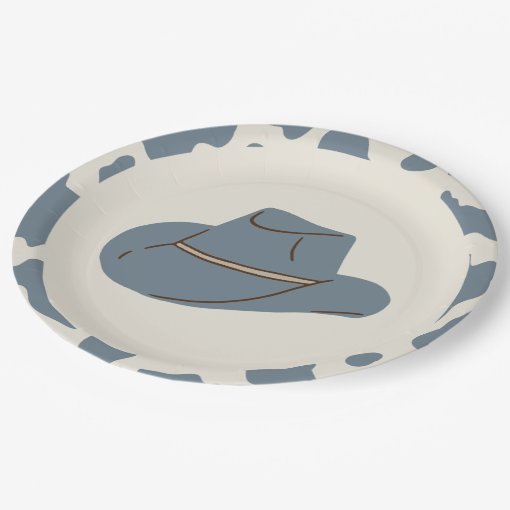 Southern Rodeo Blue Cowboy Birthday Paper Plates | Zazzle