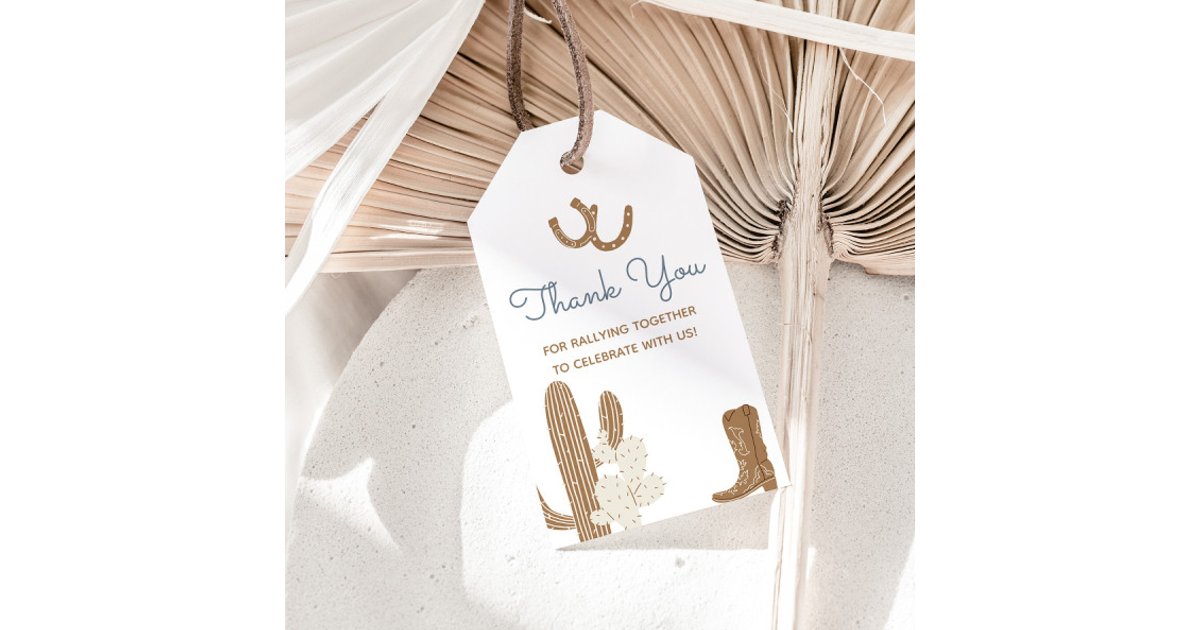 Southern Rodeo Cowboy Birthday Gift Tags | Zazzle