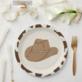 Southern Rodeo Neutral Cowboy Birthday Paper Plate | Zazzle