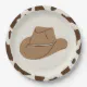 Southern Rodeo Neutral Cowboy Birthday Paper Plate | Zazzle