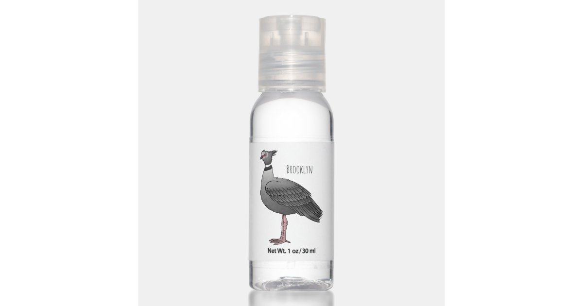 Southern screamer bird cartoon illustration hand sanitizer | Zazzle