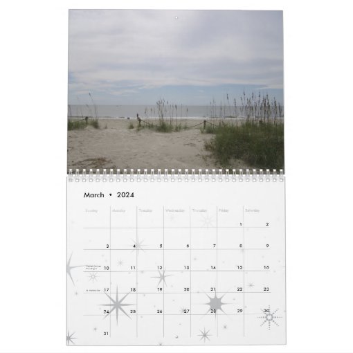 Southern Seashores of NC Calender Calendar | Zazzle