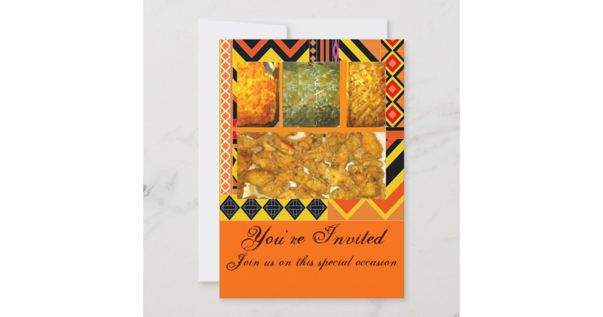 Southern Soul Food,Chicken,greens,mac &chesse,c... Invitation | Zazzle