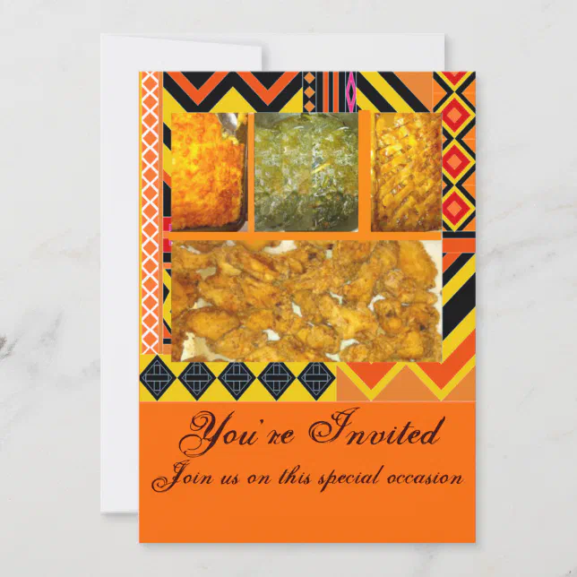 Southern Soul Food,Chicken,greens,mac &chesse,c... Invitation | Zazzle