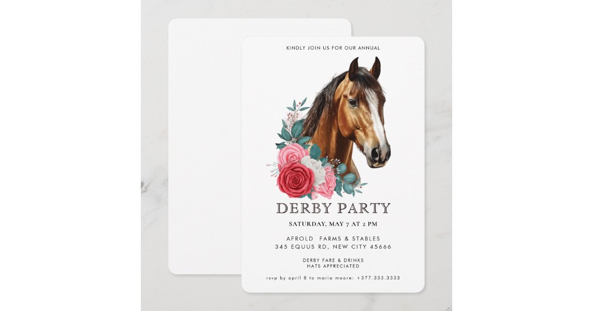 Southern Style Derby Party Invitation | Zazzle