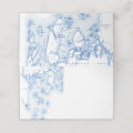 Southport Maine Map Blue Folded Wedding Place Card | Zazzle