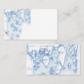 Southport Maine Map Blue Wedding Flat Escort Place Card | Zazzle