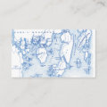 Southport Maine Map Blue Wedding Flat Escort Place Card | Zazzle