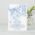 Southport Maine Map Wedding Welcome Itinerary Thank You Card | Zazzle