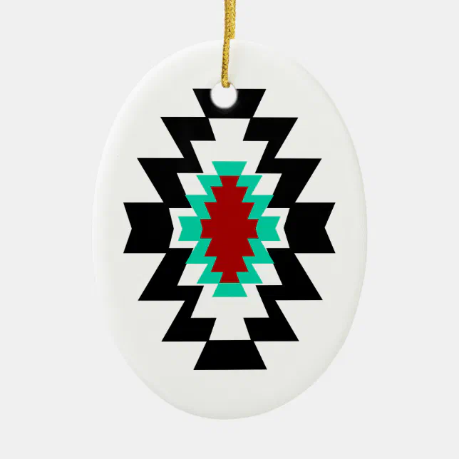 Southwest Aztec Native American Tribal Design Ceramic Ornament | Zazzle