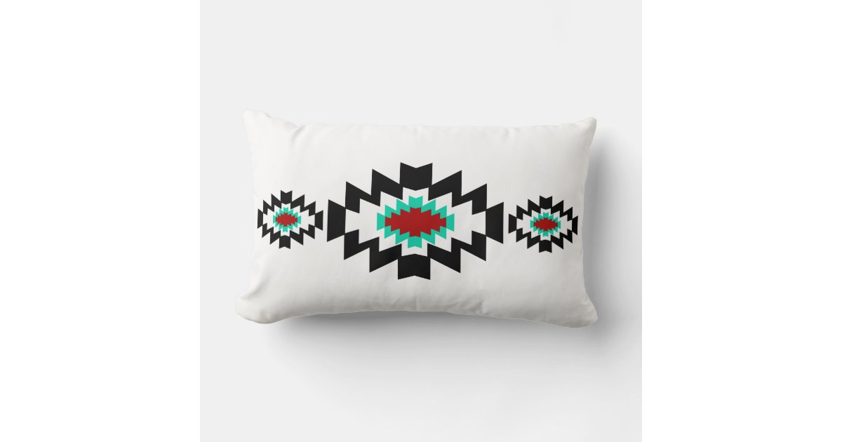 Southwest Aztec Native American Tribal Design Lumbar Pillow | Zazzle