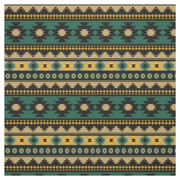 Southwest aztec pattern colorful fabric | Zazzle
