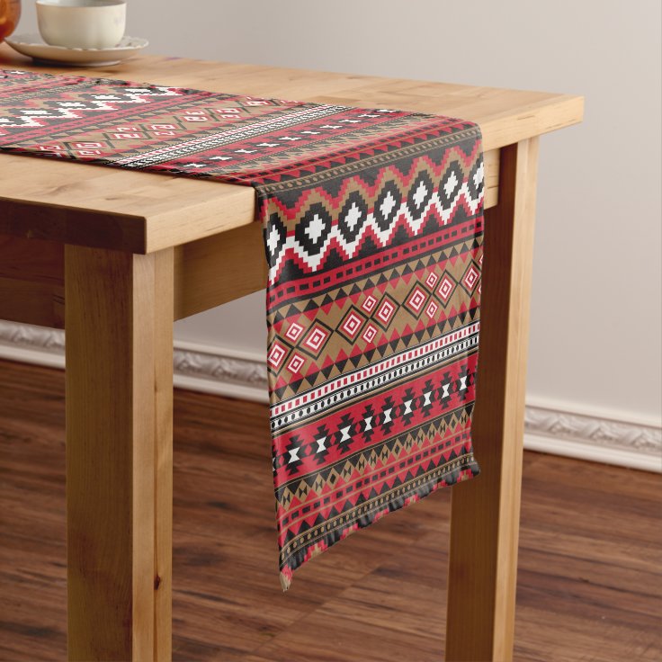 Southwest aztec pattern short table runner | Zazzle