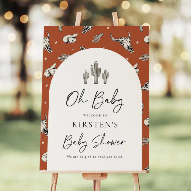 Southwest Baby Shower Welcome Sign | Zazzle