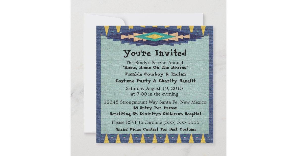 Southwest Charity Gala Cowboy Theme Party - Invitation | Zazzle