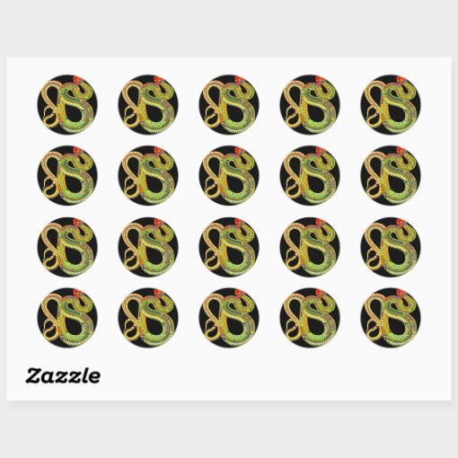 Southwest Desert Rattler Classic Round Sticker | Zazzle