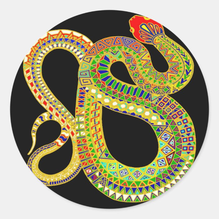 Southwest Desert Rattler Classic Round Sticker | Zazzle.com