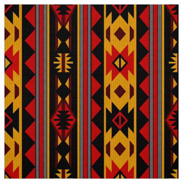 Southwest Pattern Design Tan Fabric | Zazzle