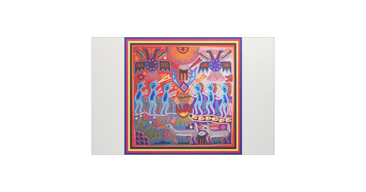 Southwest Huichol Peyote Ritual Fabric | Zazzle