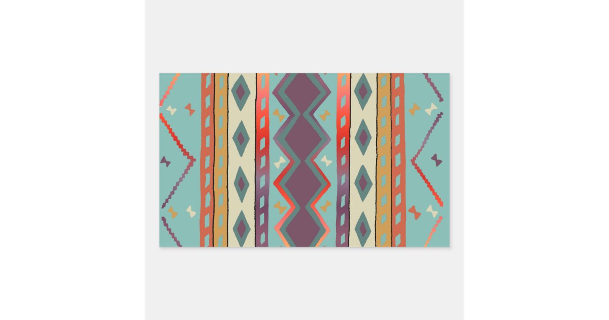 Southwest Indian Blanket Design Sticker | Zazzle