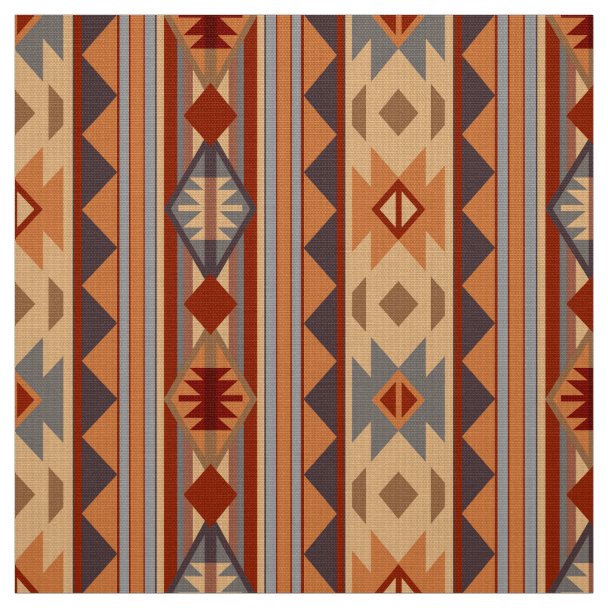Southwest Pattern Design Tan Fabric | Zazzle