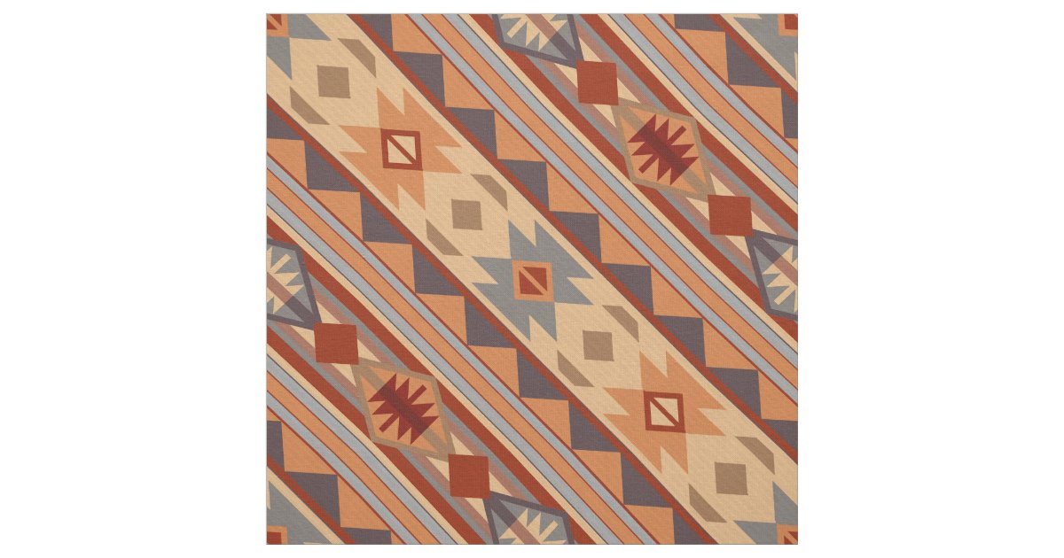 Southwest Pattern Design Tan Fabric | Zazzle