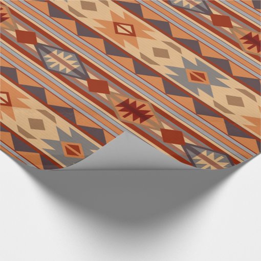 Southwest Pattern Design Tan Wrapping Paper | Zazzle