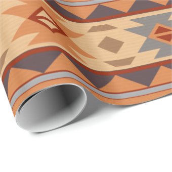 Southwest Pattern Design Tan Wrapping Paper | Zazzle