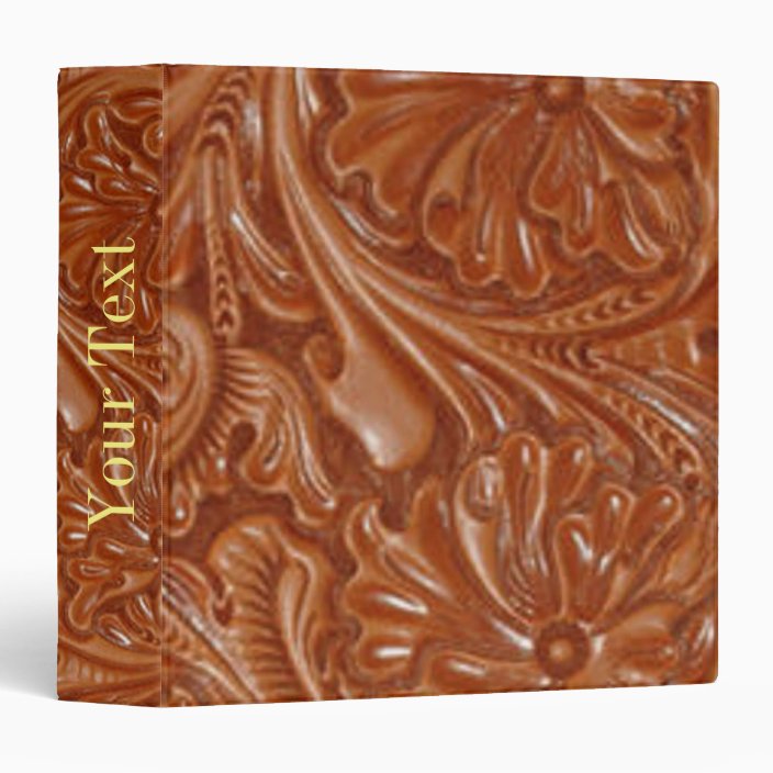 southwest pattern western country tooled leather 3 ring binder | Zazzle