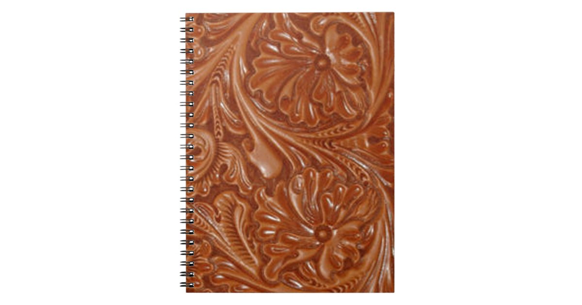 southwest pattern western country tooled leather notebook | Zazzle