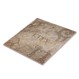 Southwest Petroglyph Native American Ceramic Tile | Zazzle