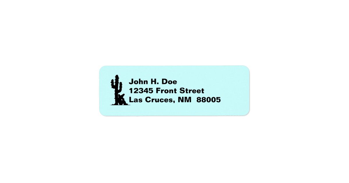 Southwest Saguaro Cactus Siesta Address Labels | Zazzle