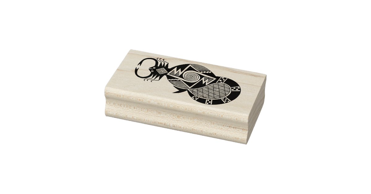 Southwest Scorpion Design Rubber Stamp | Zazzle