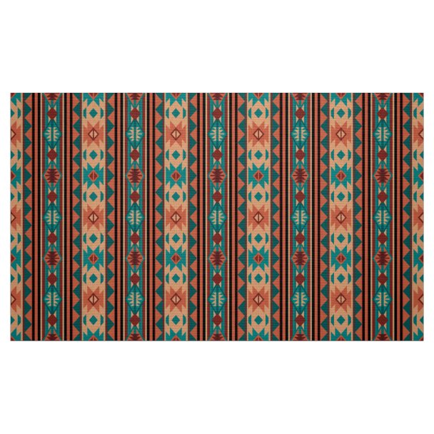 Southwest Pattern Design Tan Fabric | Zazzle