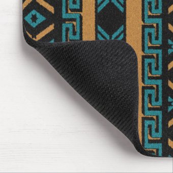 Southwest Turquoise Aztec Pattern Mouse Pad | Zazzle