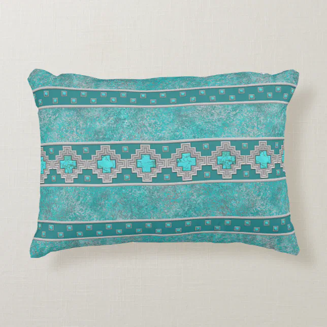 Southwest Turquoise Decorative Pillow | Zazzle