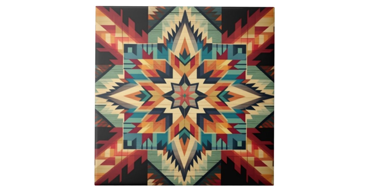 Southwestern/Aztec/Italian Design Ceramic Tile | Zazzle