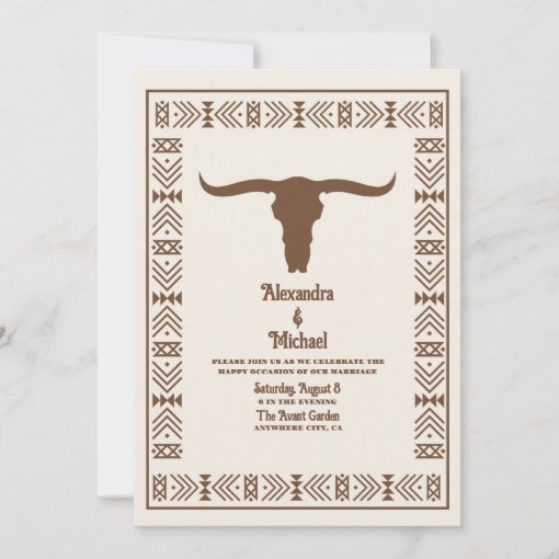 Southwestern Country Ranch Western Wedding Invitation | Zazzle