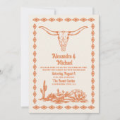 Southwestern Country Ranch Western Wedding QR Code Invitation | Zazzle