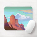 Southwestern Desert with Mountains Minimalist Art Mouse Pad | Zazzle