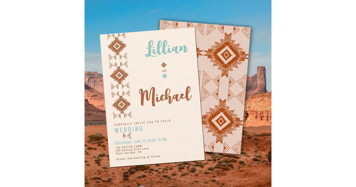 Southwestern Dream Country Desert Western Wedding Invitation | Zazzle